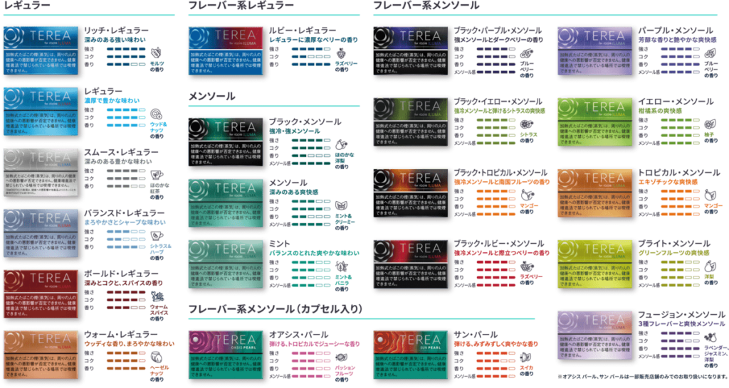 テリア ブラック ルビー メンソールが8月21日に発売！価格は1箱580円 フレーバー数は21種類に拡大 | アイコスさん